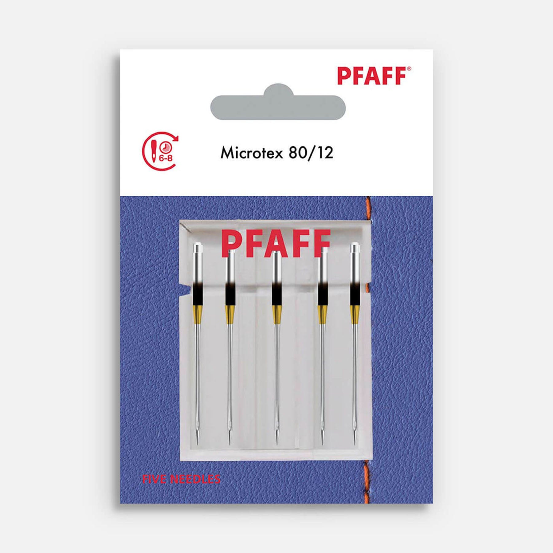 PFAFF® Microtex Needles Size 80/12 5-Pack | PFAFF®