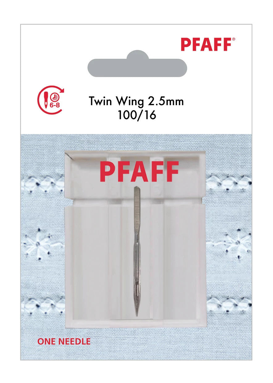 PFAFF® Twin Wing Needle 2.5mm Size 100/16 1-Pack | PFAFF®